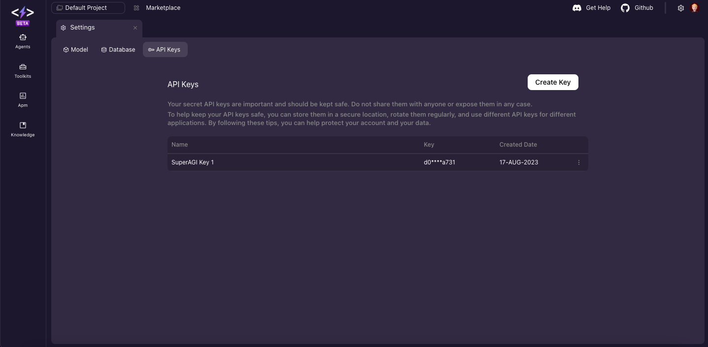 SuperAGI API Documentation